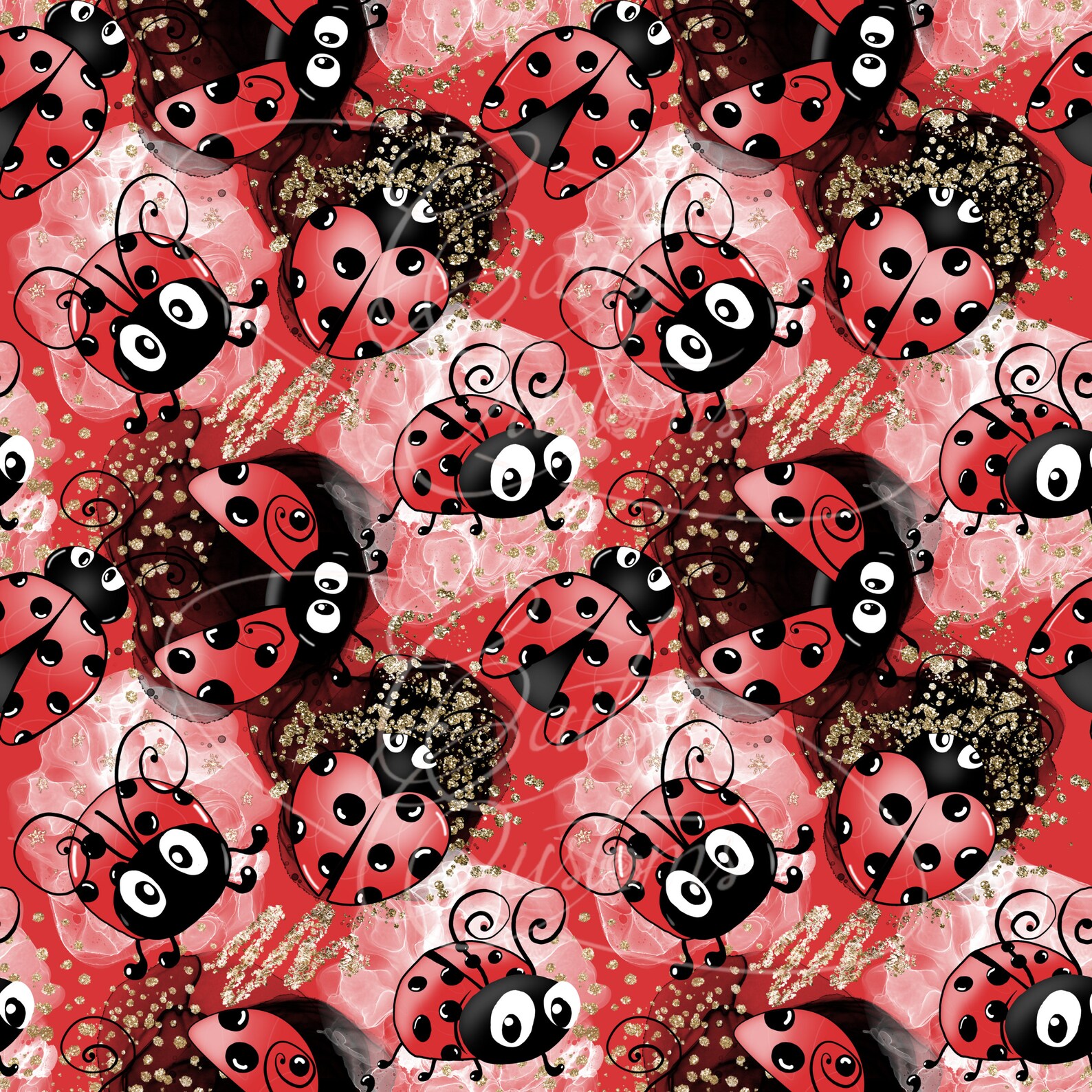 Ladybug Seamless Pattern - Etsy