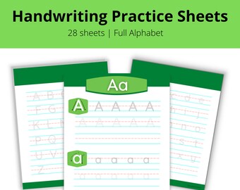 Printable Handwriting Practice Sheets College Ruled Uppercase Lowercase ...