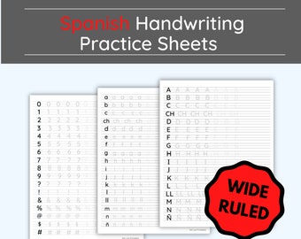 Printable Handwriting Practice Sheets College Ruled Uppercase Lowercase ...