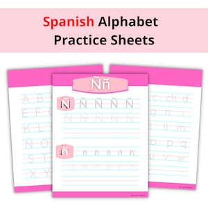 SPANISH Alphabet Tracing Worksheet | Letter Tracing Digital Download ...