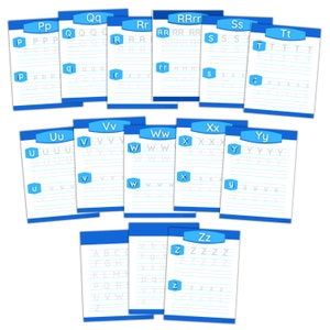 SPANISH Alphabet Tracing Worksheet Letter Tracing Digital - Etsy