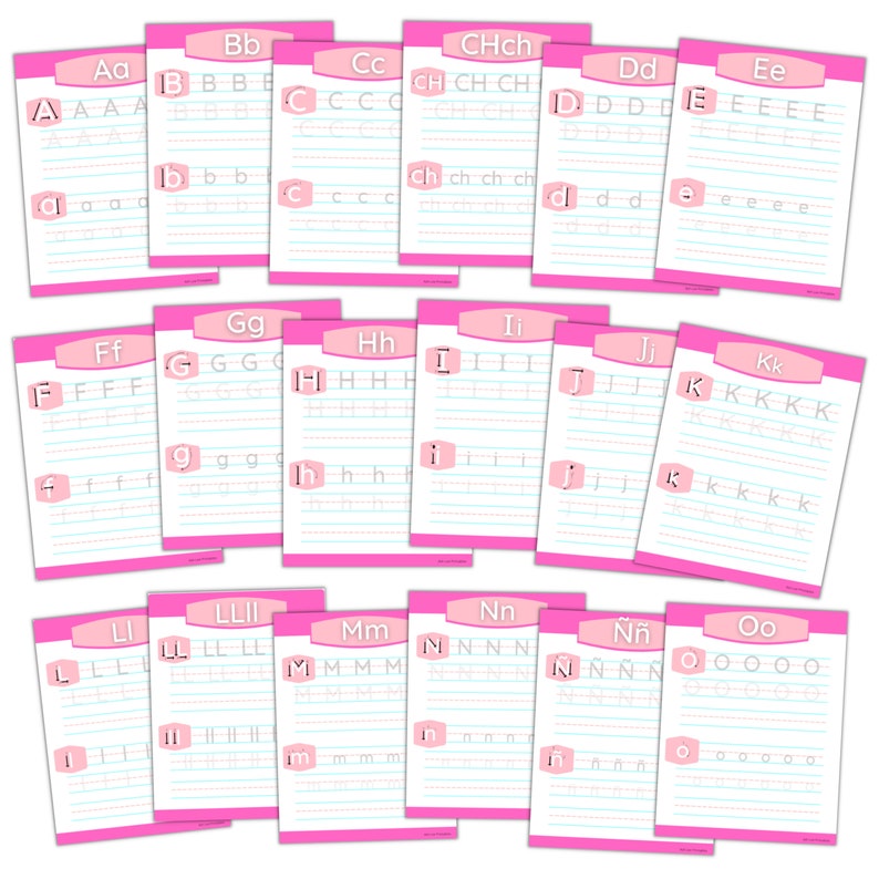 SPANISH Alphabet Tracing Worksheet | Letter Tracing Digital Download ...