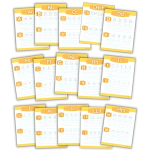 SPANISH Alphabet Tracing Worksheet Letter Tracing Digital | Etsy