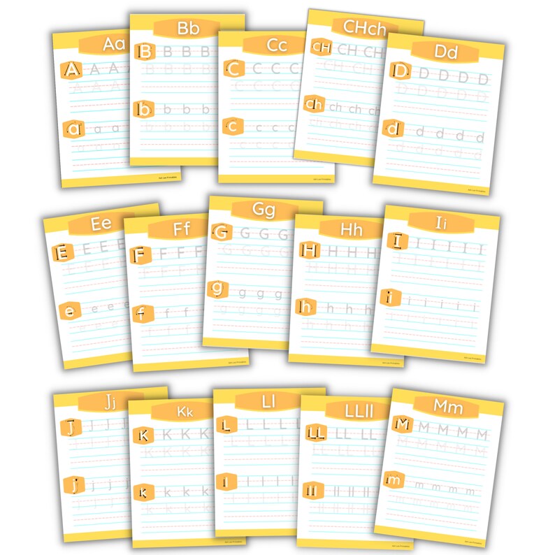 SPANISH Alphabet Tracing Worksheet | Letter Tracing Digital Download ...