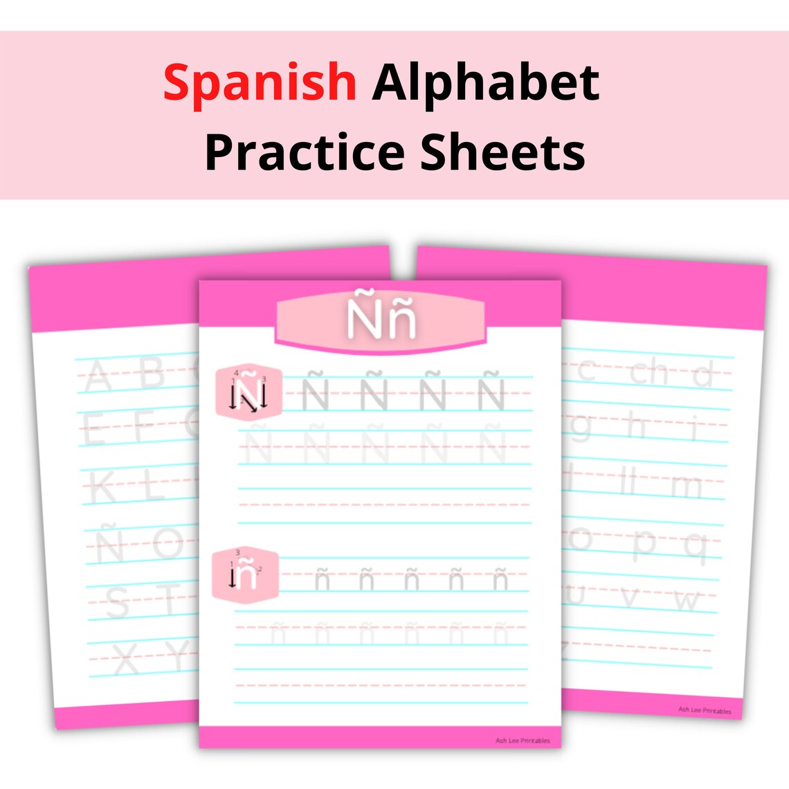 SPANISH Alphabet Tracing Worksheet | Letter Tracing Digital Download ...