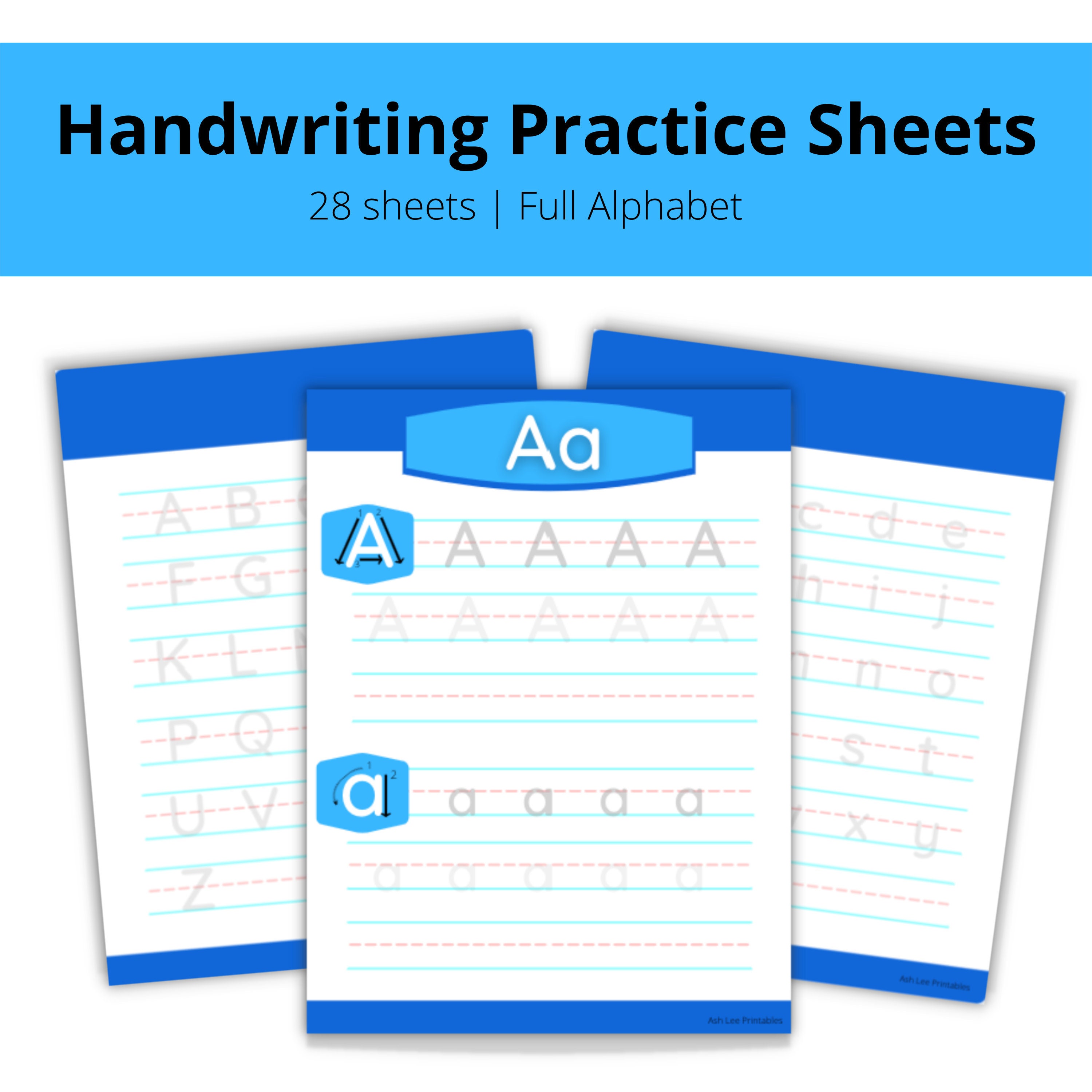Alphabet Tracing Worksheet ABC Letter Tracing Digital Download ...