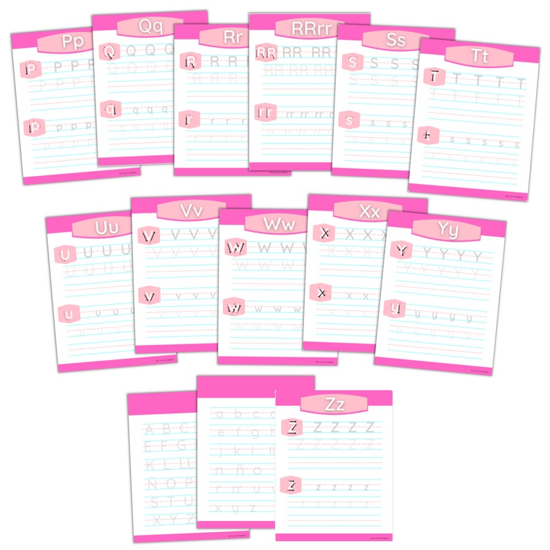 SPANISH Alphabet Tracing Worksheet | Letter Tracing Digital Download ...