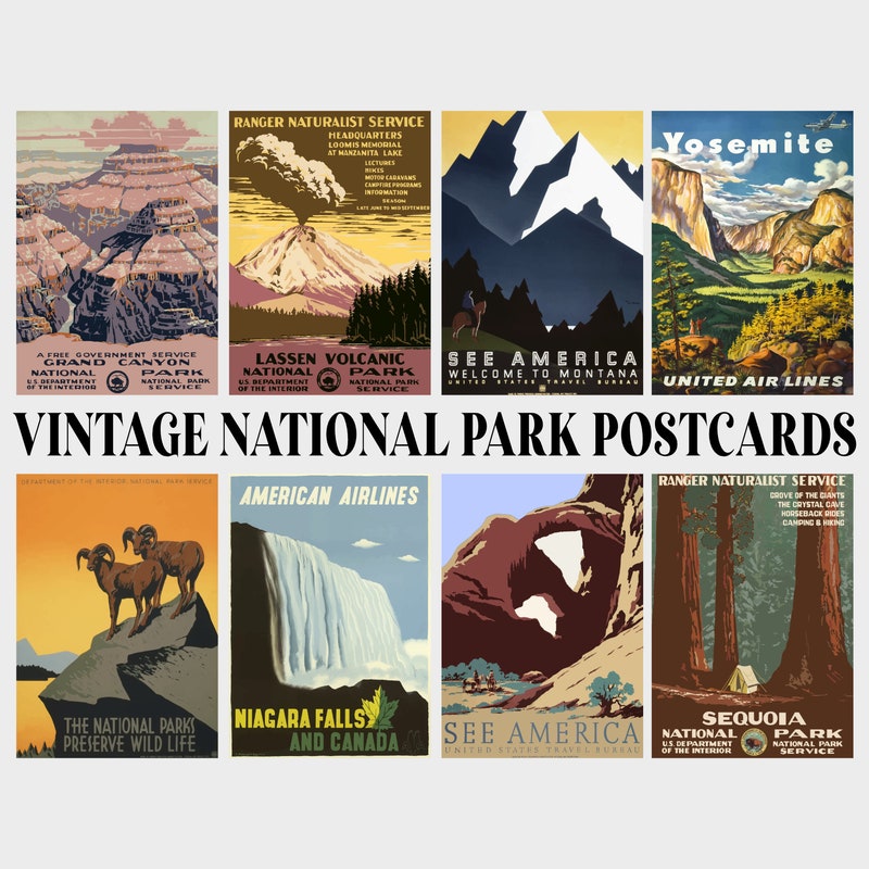 National Park Postcard - Etsy
