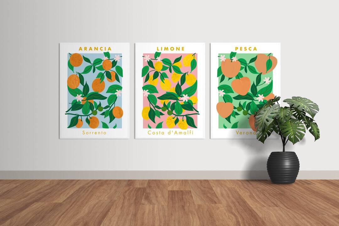 Set of 3 Italian Fruits Digital Download Print Printable - Etsy