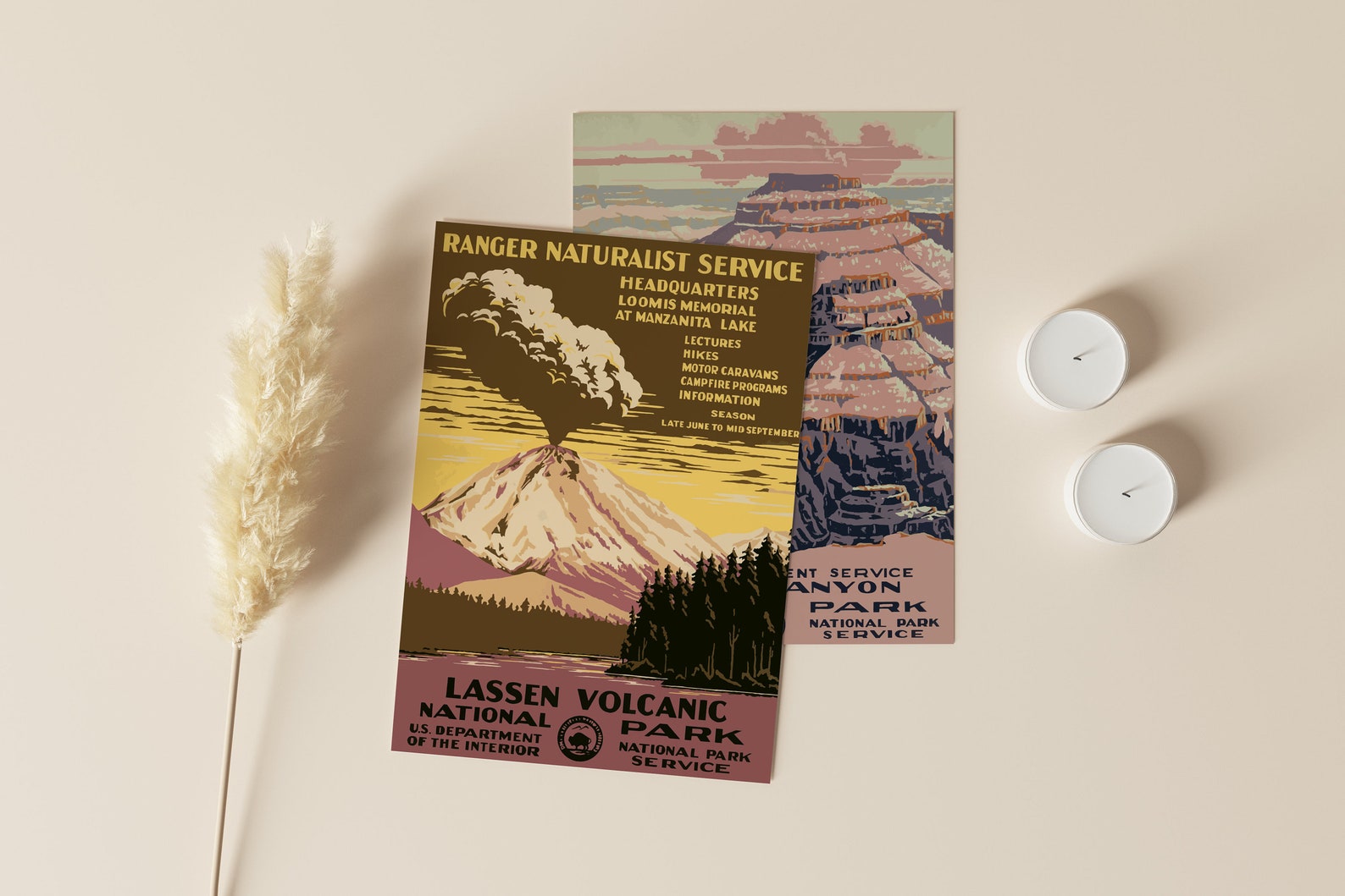 Set of 8 Vintage National Park Postcards Digital Download Mini Print ...