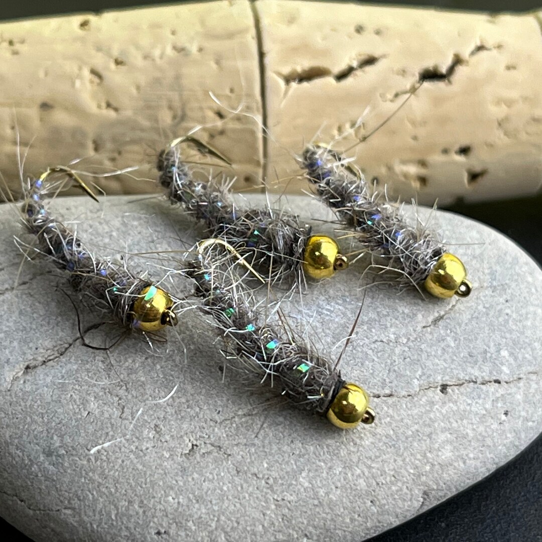 Copper Bead Head Caddis Nymphs Stonefly-grey | Hook Size 12 - Etsy