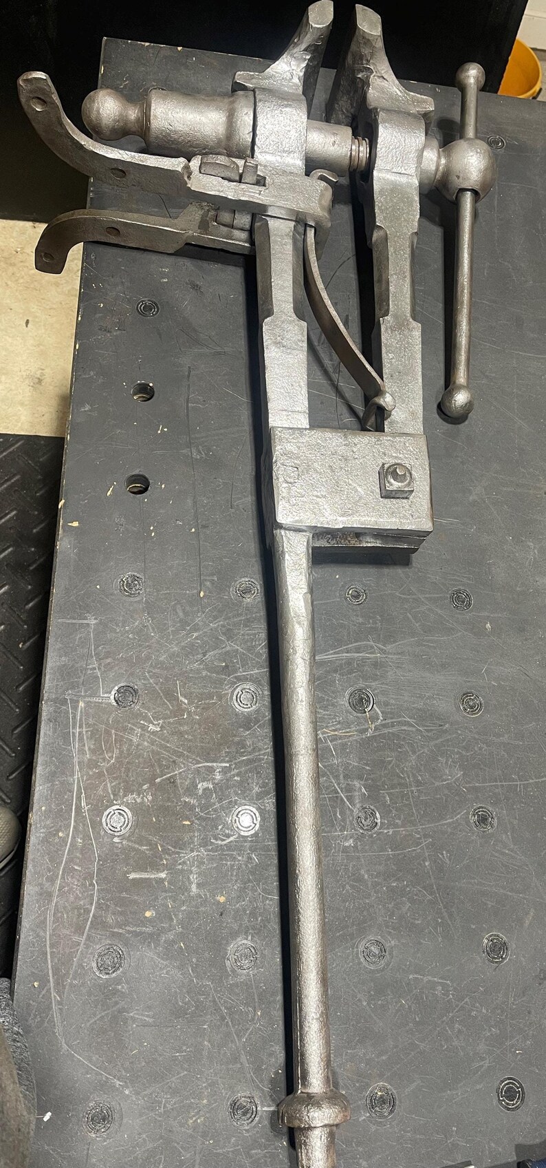 Vintage Iron City Blacksmith Vice Industrial Tool for Blacksmithing, Metalworking, or Rustic ...