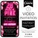 28 Shades of Pink Birthday Party Invitation Digital Neon Hot Pink Sign ...