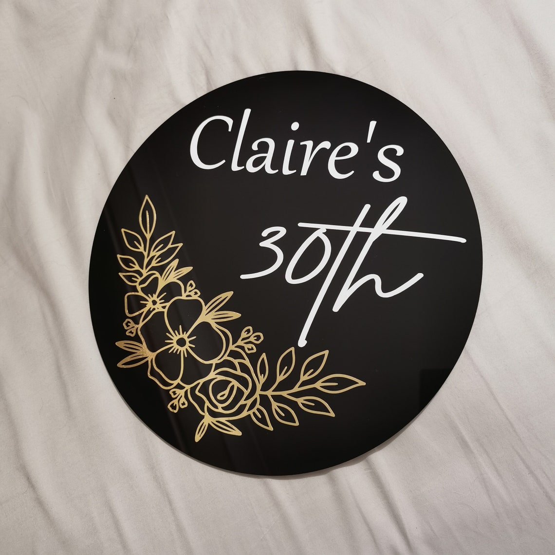 Personalized Acrylic Sign/custom Made Round Sign/birthday/baby Shower ...