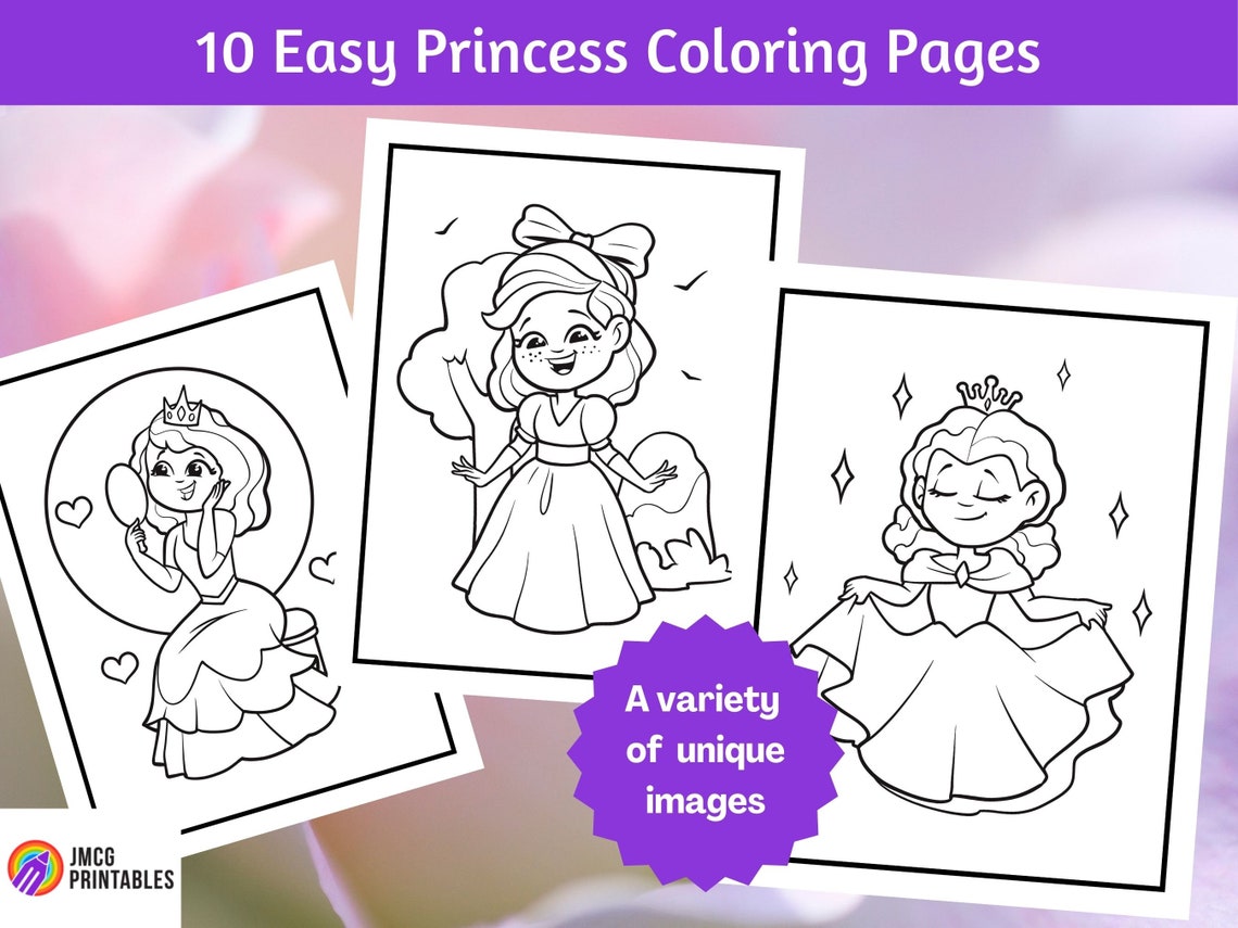 10 Pretty Princess Coloring Pages for Kids Printable, Princess ...