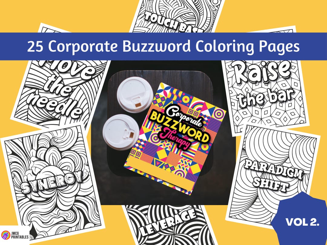 25 Funny Corporate Buzzword Coloring Pages for Stress Relief & Fun ...