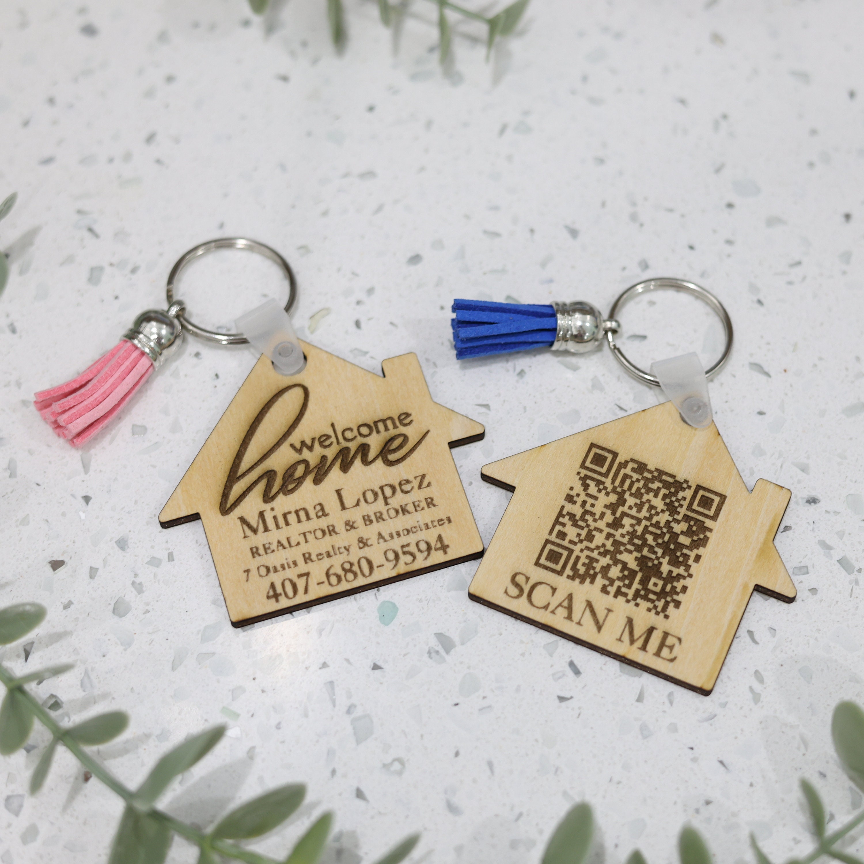 Customized Realtor Keychain – Engraved House Design With "home Sweet ...