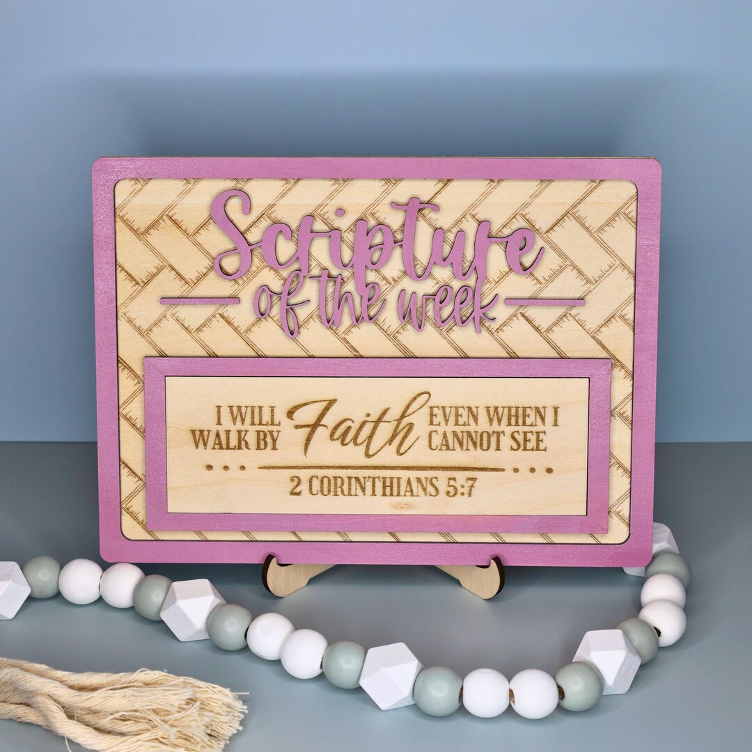 Colorful Scripture of the Week Home Decor With Interchangeable Plates ...