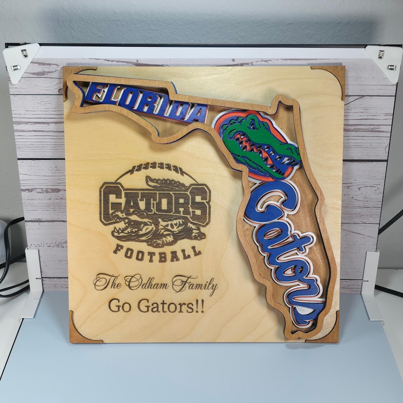 Florida Gators 3D Wooden Sign – Personalized Engraving – 12x12 Hand ...