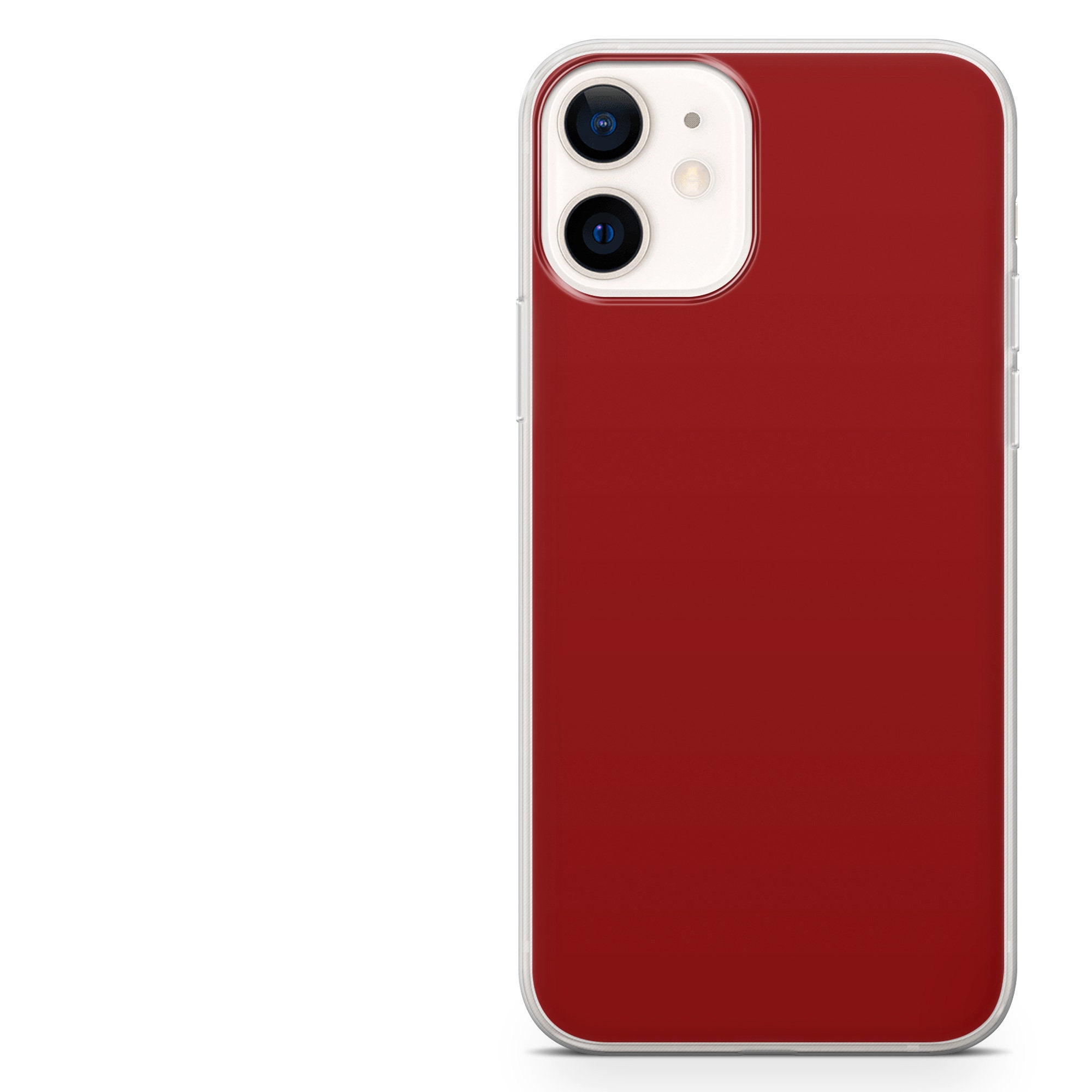 Dark Red Colour Phone Case, Bright Red Plain Color Cover for iPhone 15 ...
