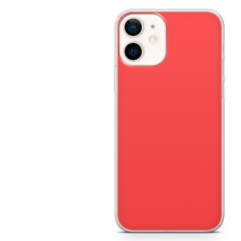 Dark Red Colour Phone Case, Bright Red Plain Color Cover for iPhone 15 ...