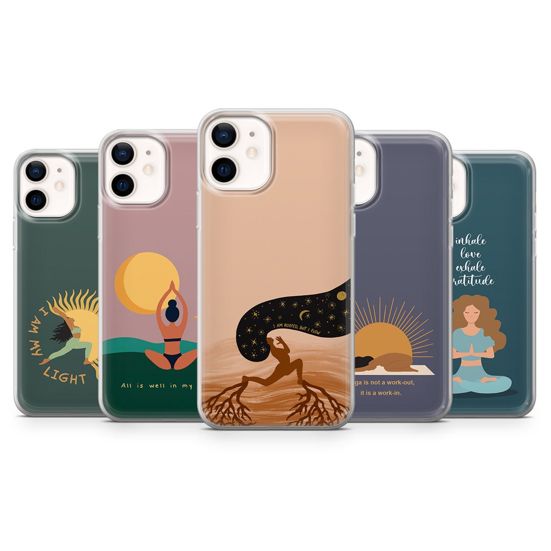 Yoga Phone Case, Spiritual Meditation Cover Self-love Quotes for iPhone ...