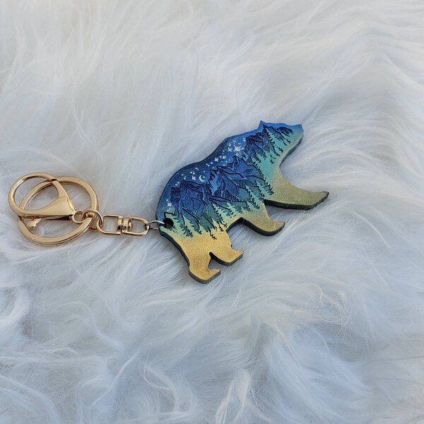 Mountain Keychain - Etsy