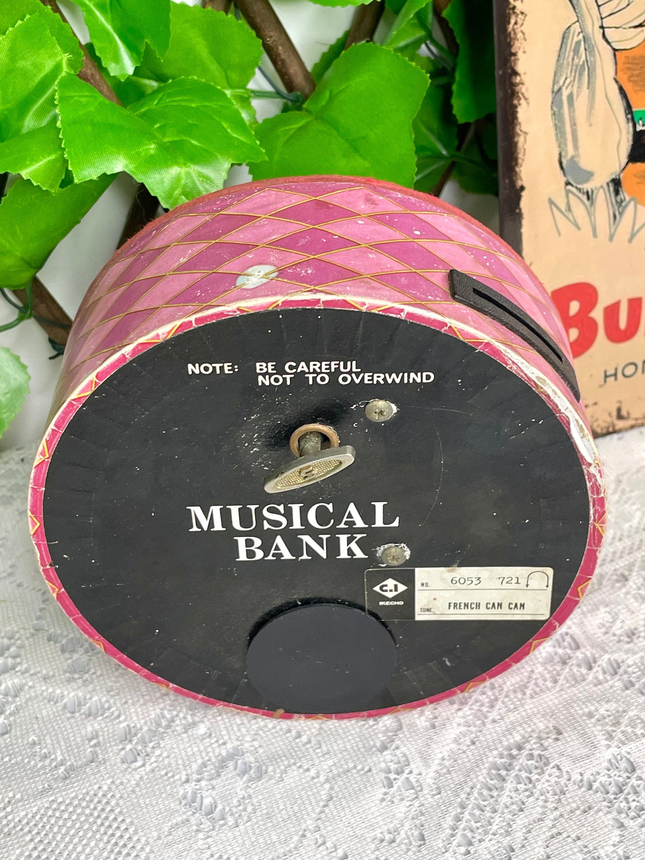 80s Windup Musical Toy Money Box - Etsy