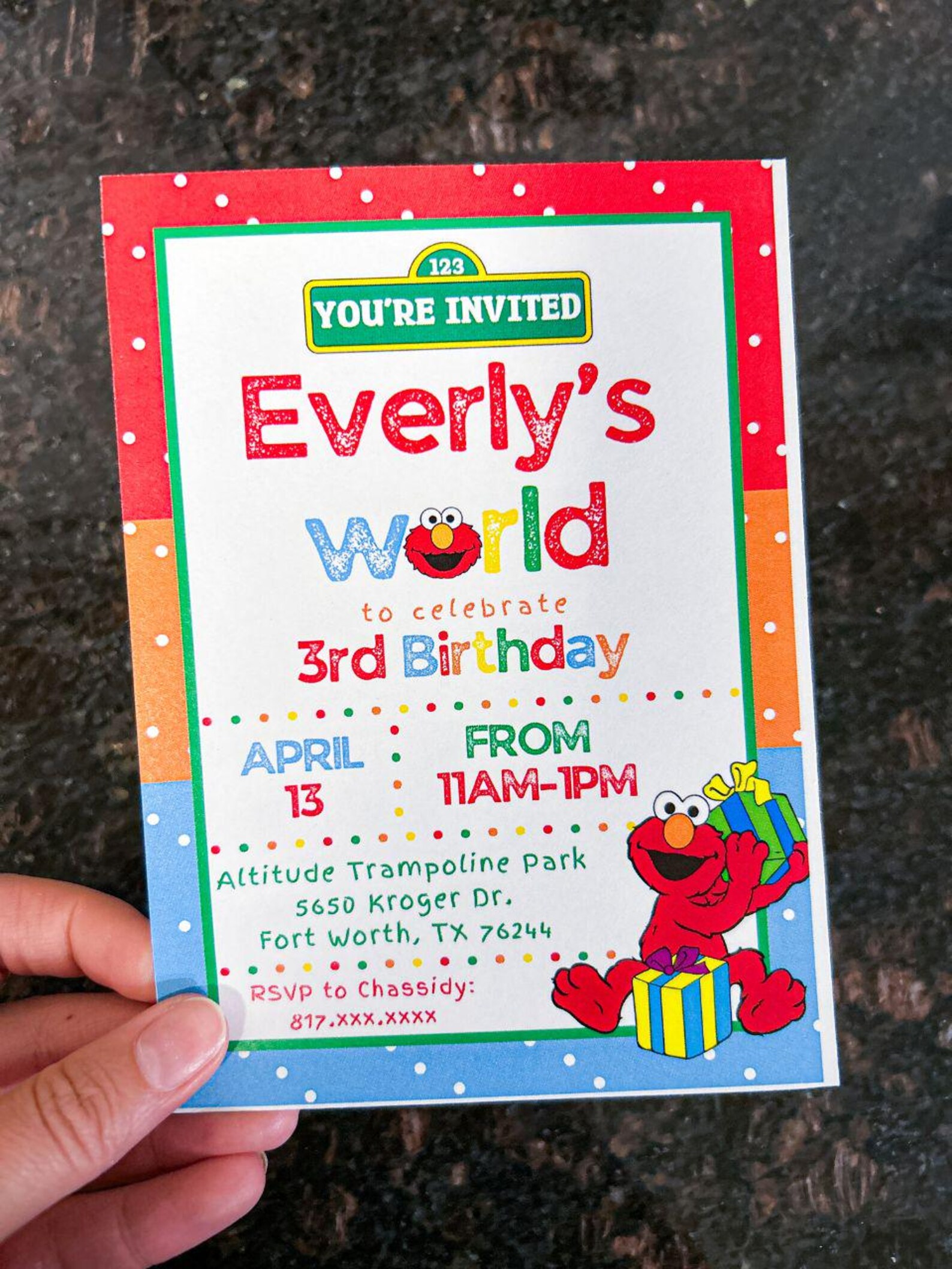 Elmo Themed Birthday Invite Template, Birthday Invite - Etsy