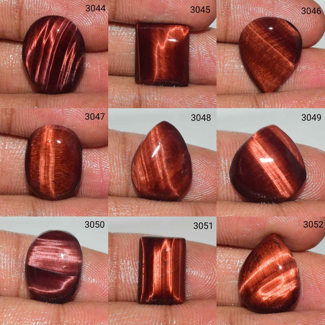 A One Quality Red Tiger Eye Cabochon, Red Tiger Eye, Loose Gemstone Use ...