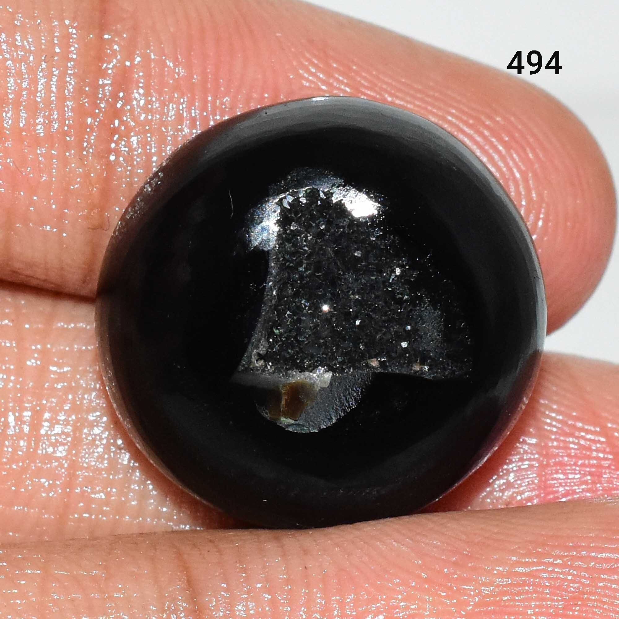 Top Grade Black Agate Sugar Druzy Cabochon, Black Agate Druzy Gemstone ...