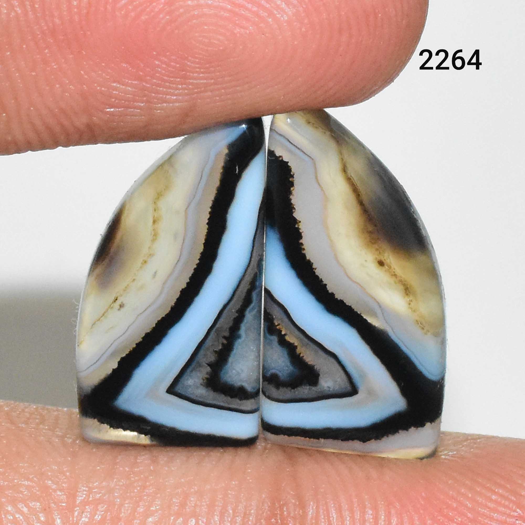 Stunning Black Banded Agate Pair Gemstone Natural Black - Etsy