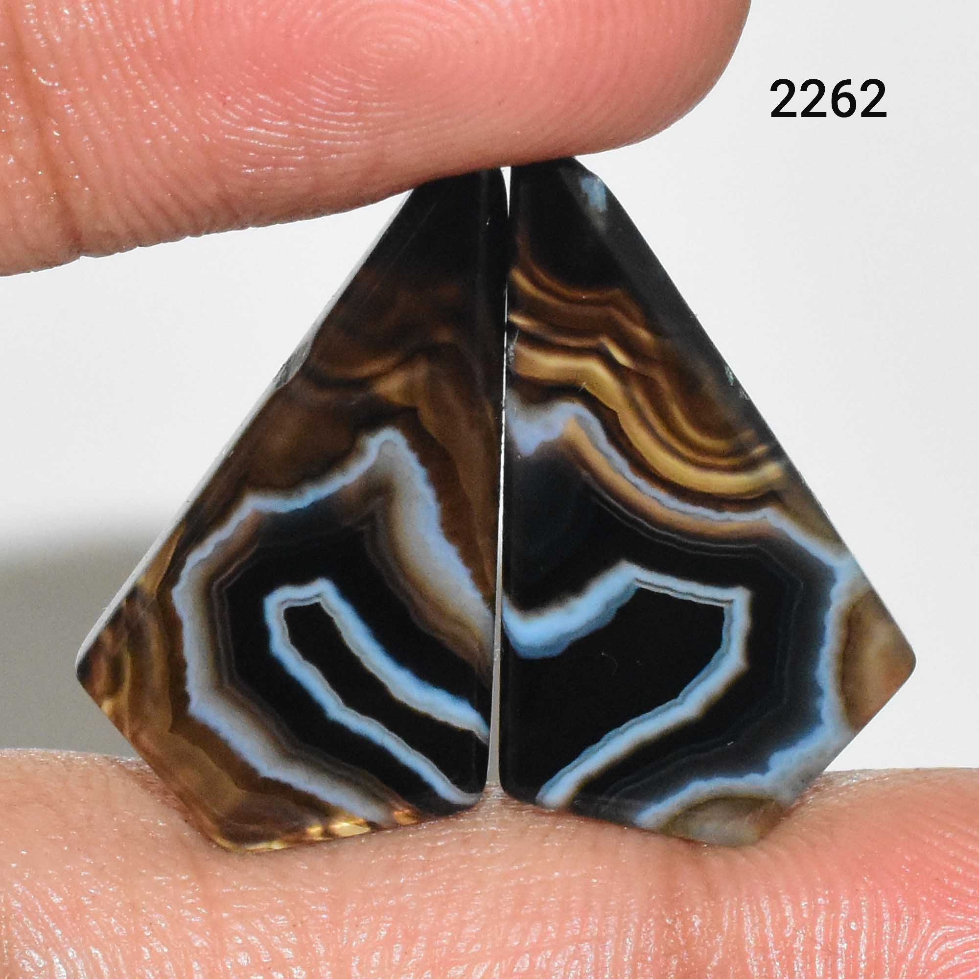 Stunning Black Banded Agate Pair Gemstone Natural Black - Etsy