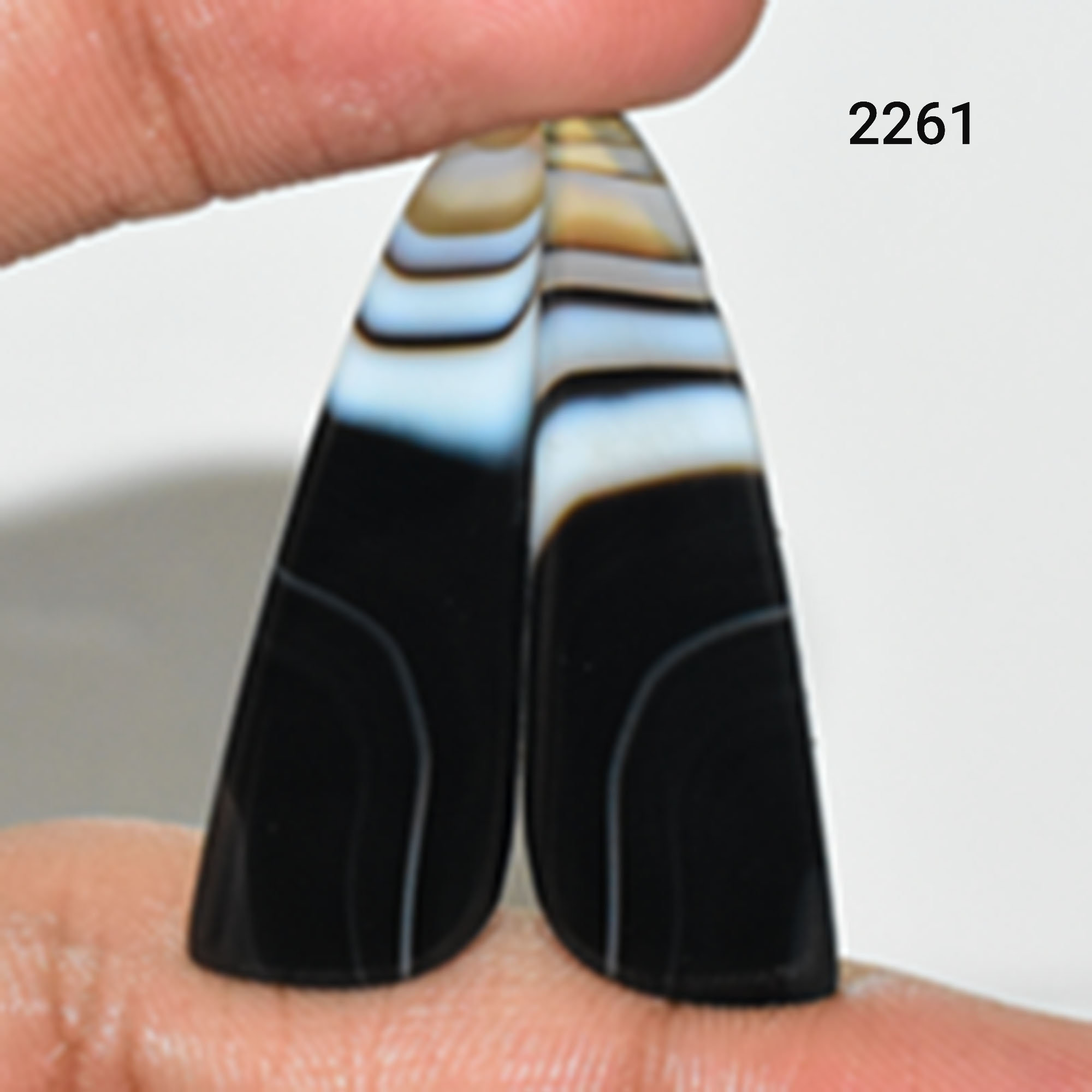 Stunning Black Banded Agate Pair Gemstone Natural Black - Etsy