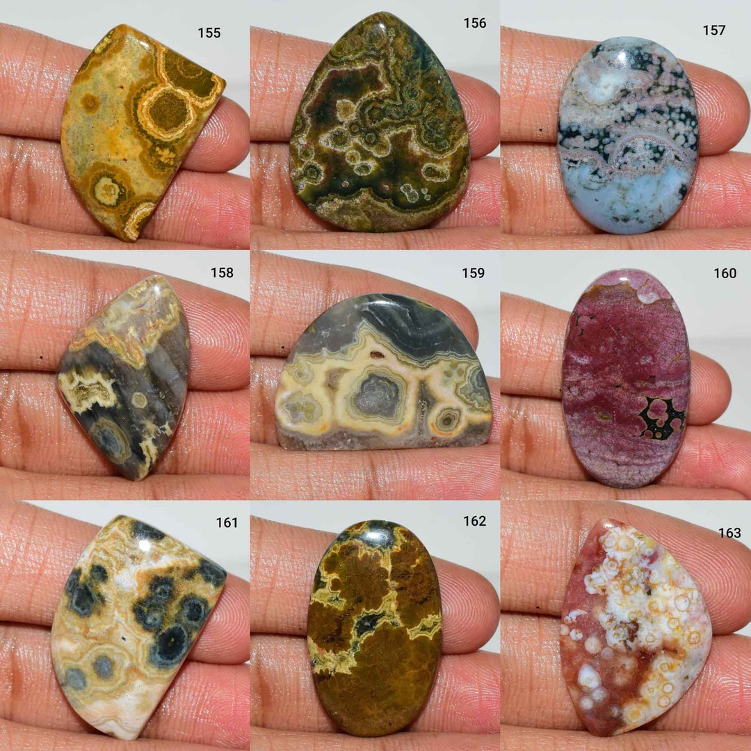 Beautiful Designer Ocean Jasper Gemstone, Natural Ocean Jasper Cabochon ...