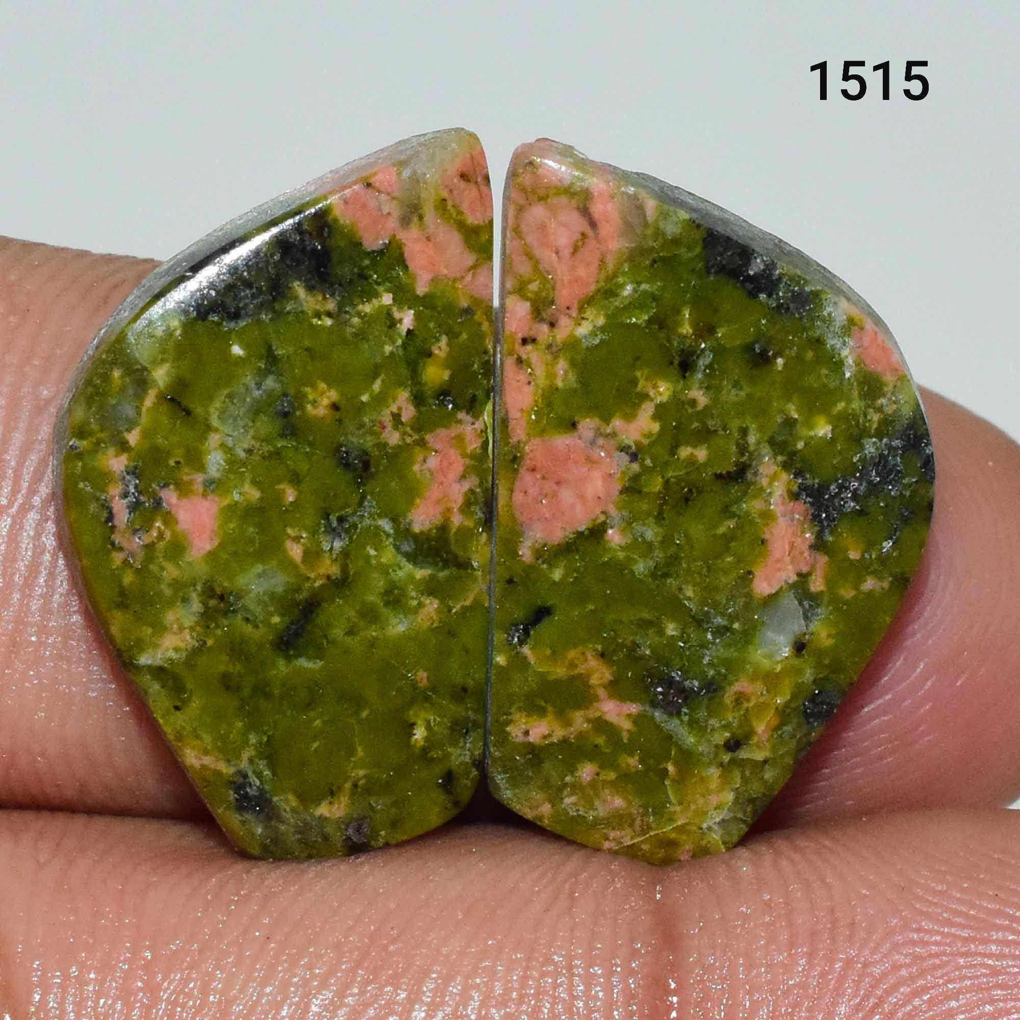 Natural Designer Unakite Jasper Pair Gemstone, Natural Unakite Jasper ...