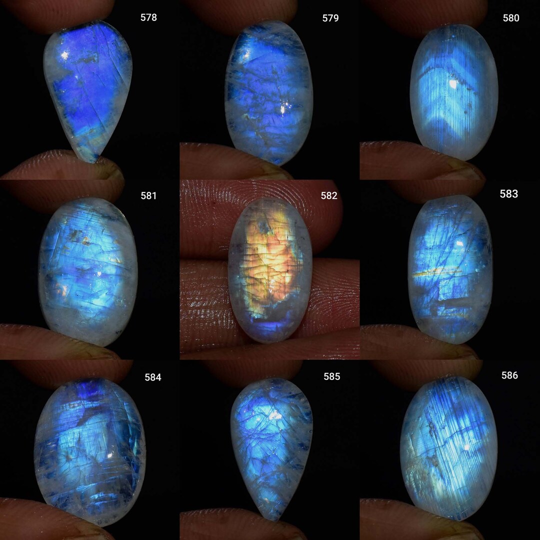 Unique Rainbow Moonstone Cabochon, Moonstone Gemstone, Moonstone ...