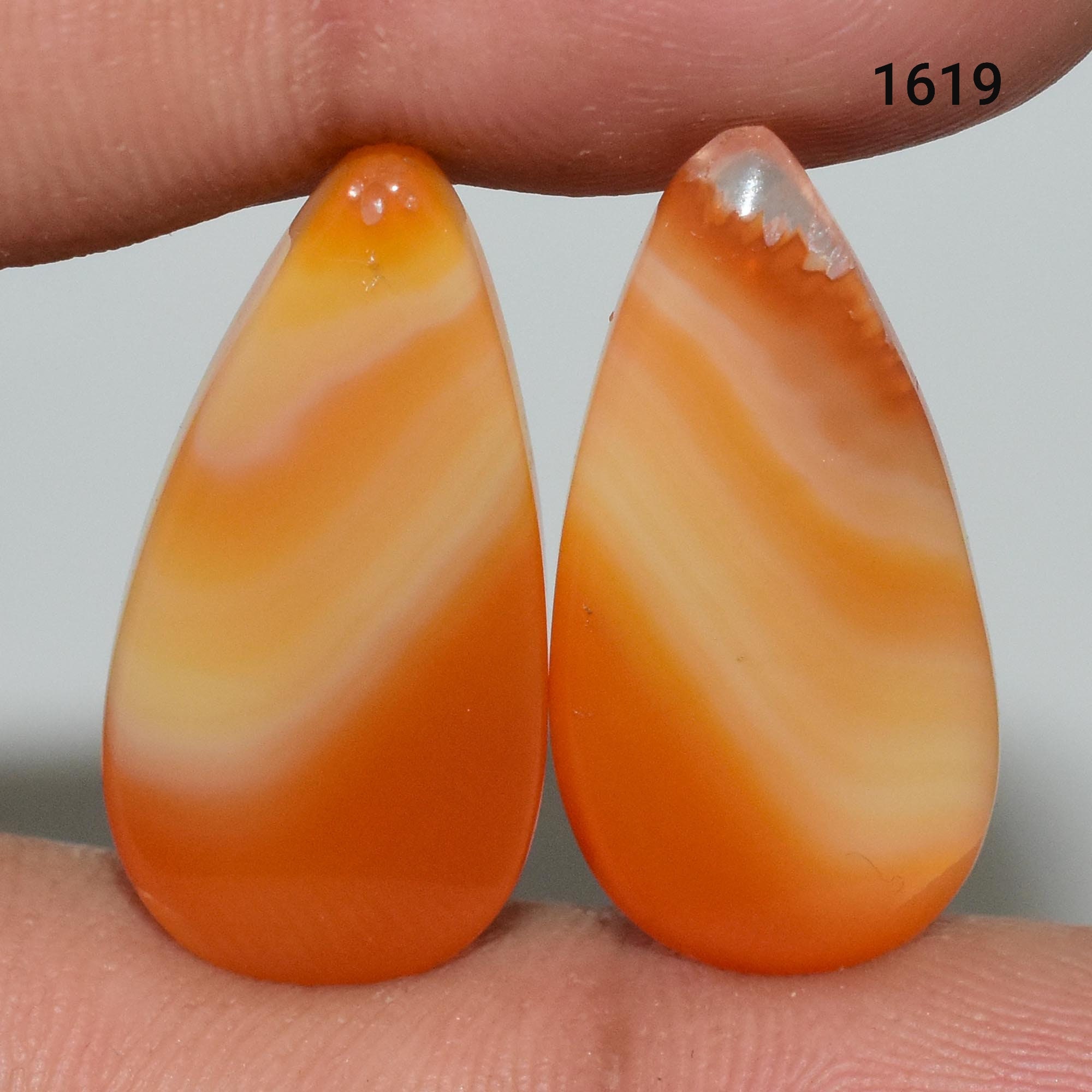 Superb Top Grade Red Montana Agate Pair Cabochon, Natural Montana Agate ...