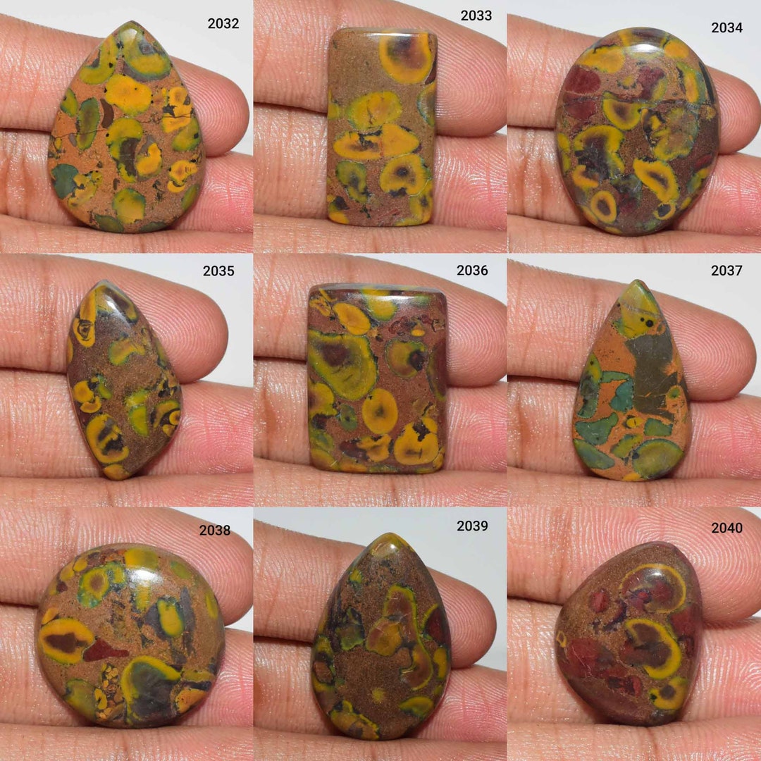 Beautiful Designer Fruit Jasper Gemstone, Natural Fruit Jasper Cabochon ...