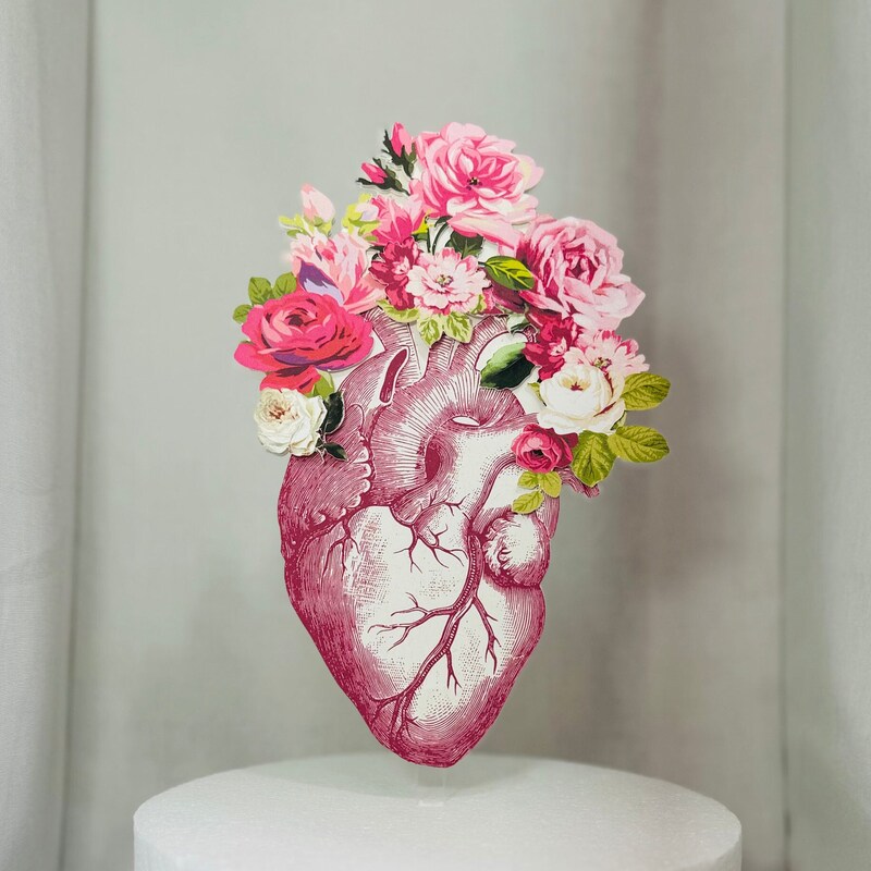 Heart Cake Topper - Etsy