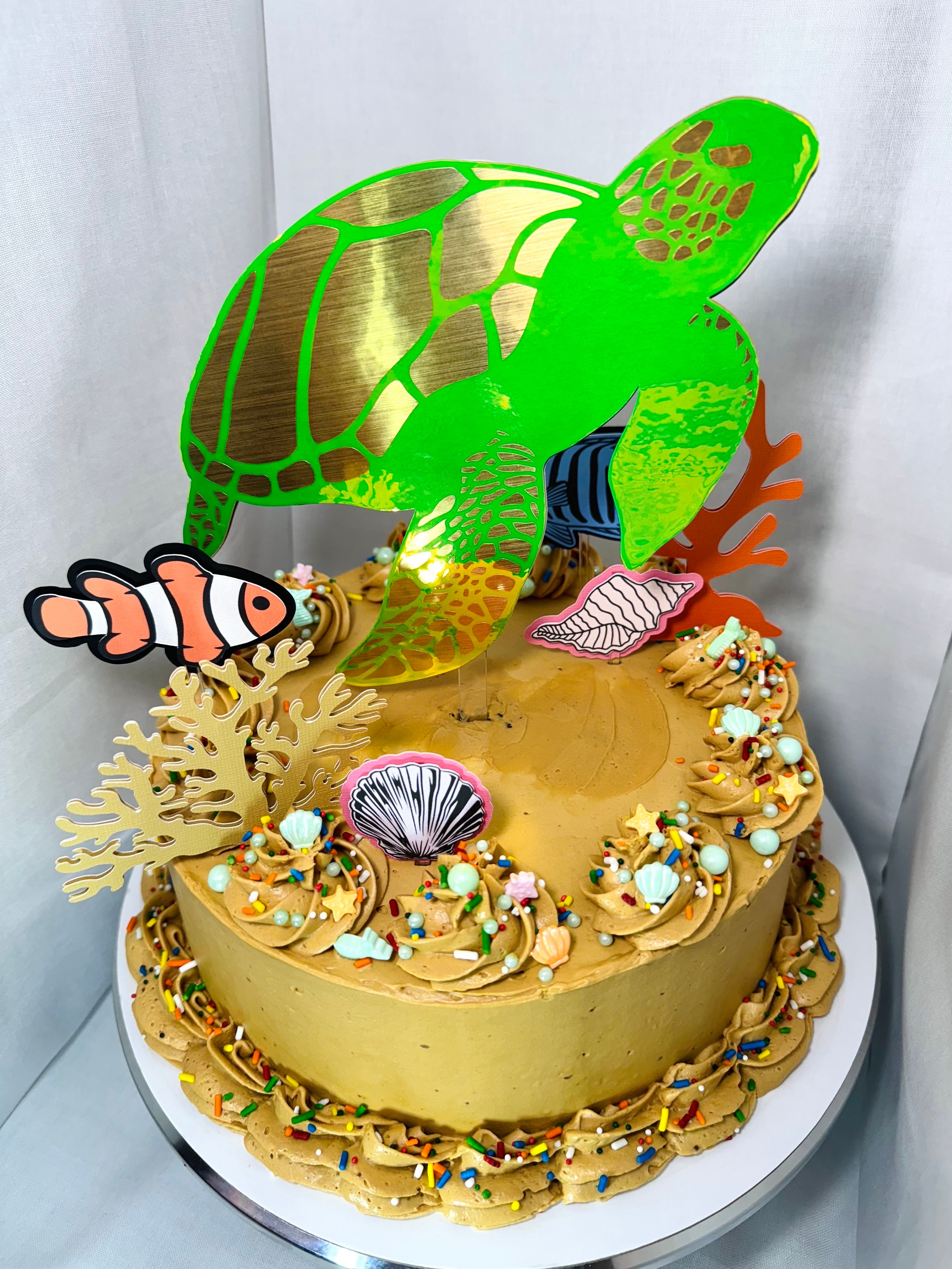Holographic Sea Turtle Cake Topper - Etsy
