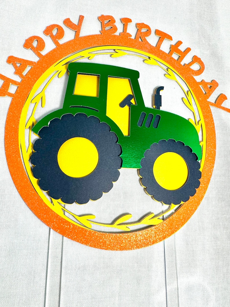 Tractor Birthday Cake Topper - Etsy