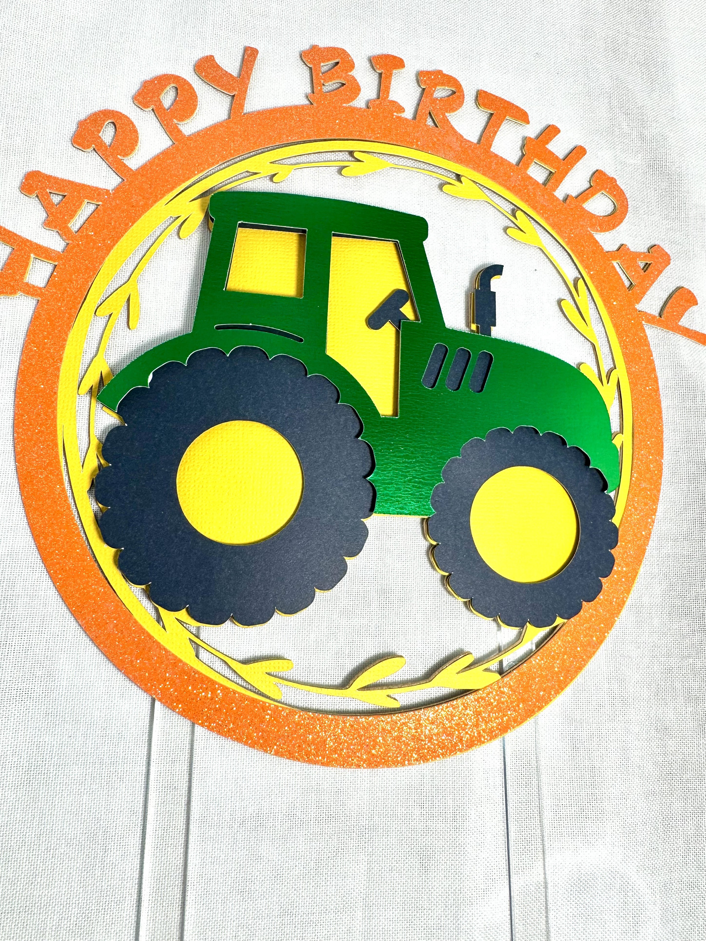 Tractor Birthday Cake Topper - Etsy