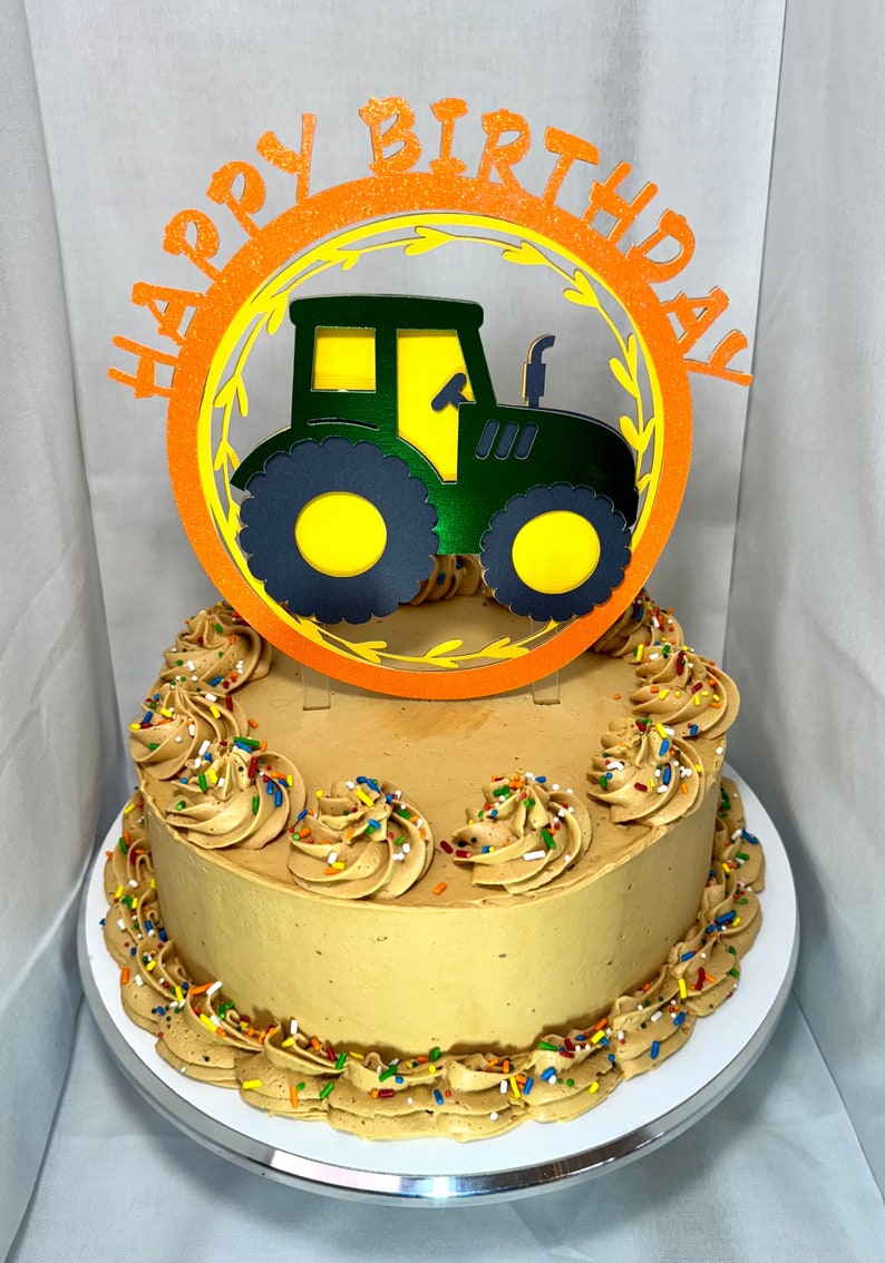 Tractor Birthday Cake Topper - Etsy