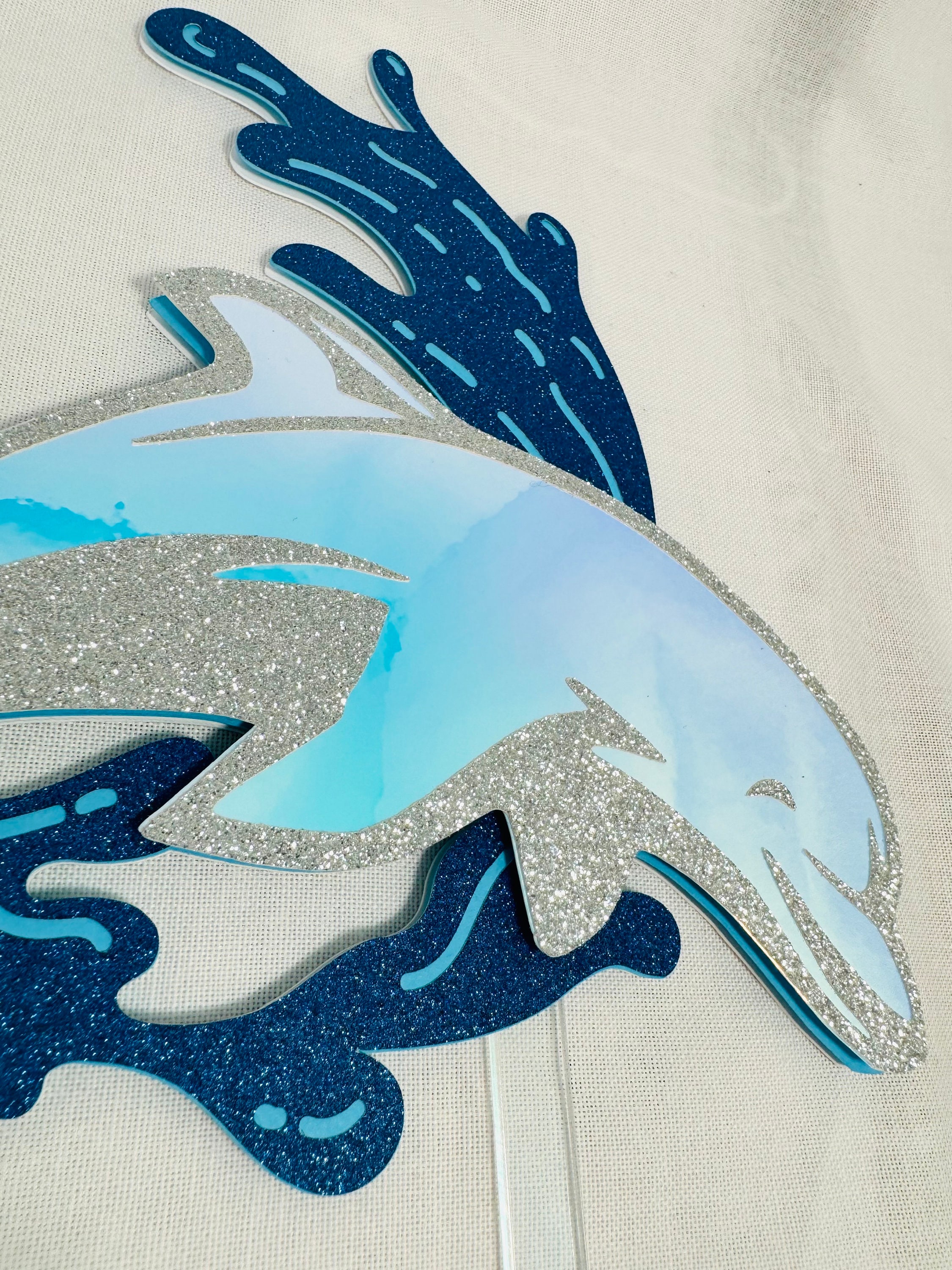 Holographic Dolphin Cake Topper - Etsy