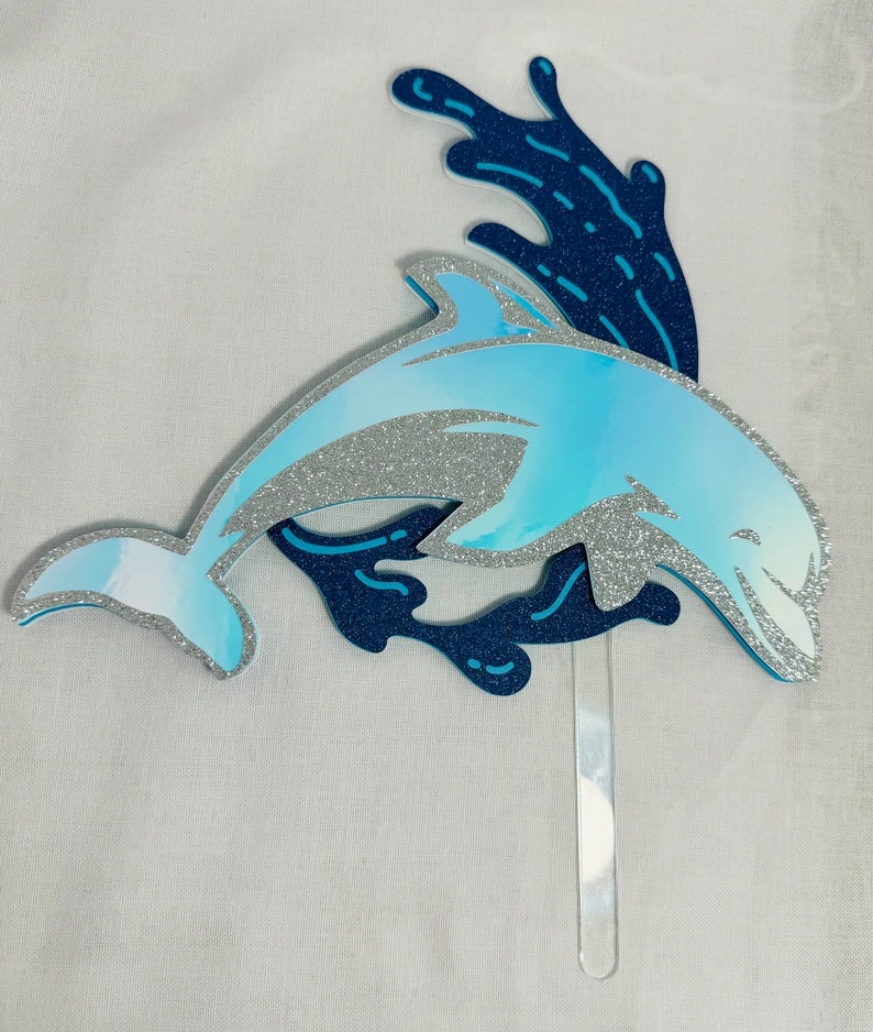 Holographic Dolphin Cake Topper - Etsy