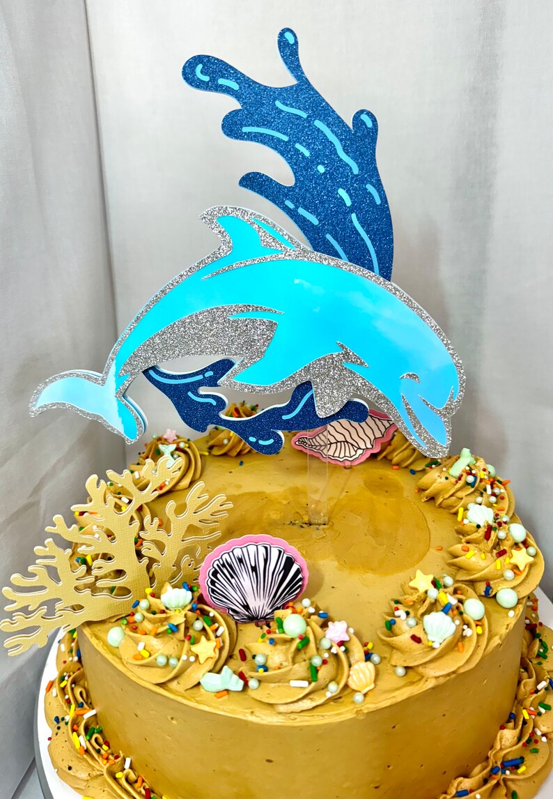 Holographic Dolphin Cake Topper - Etsy