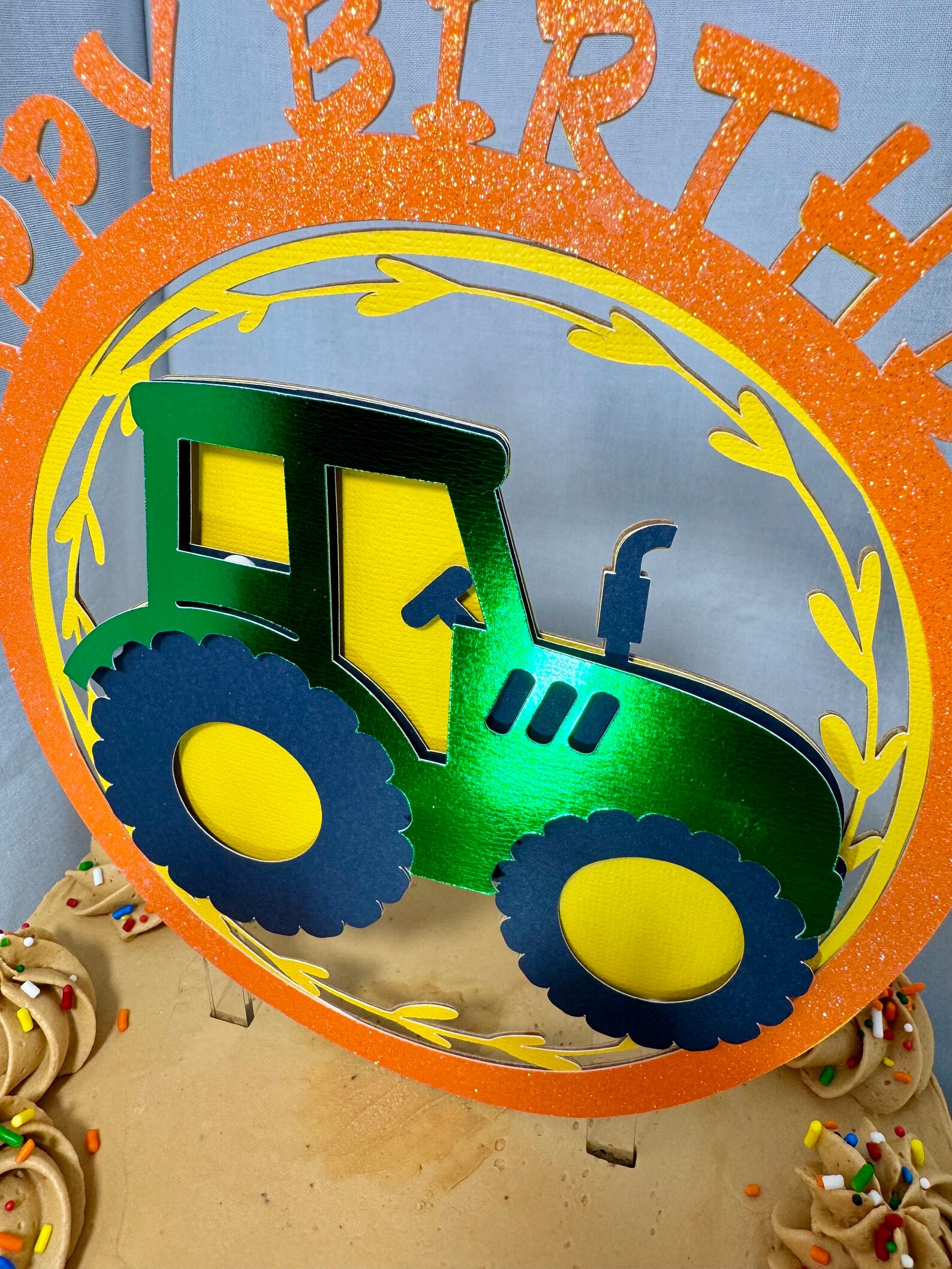 Tractor Birthday Cake Topper - Etsy