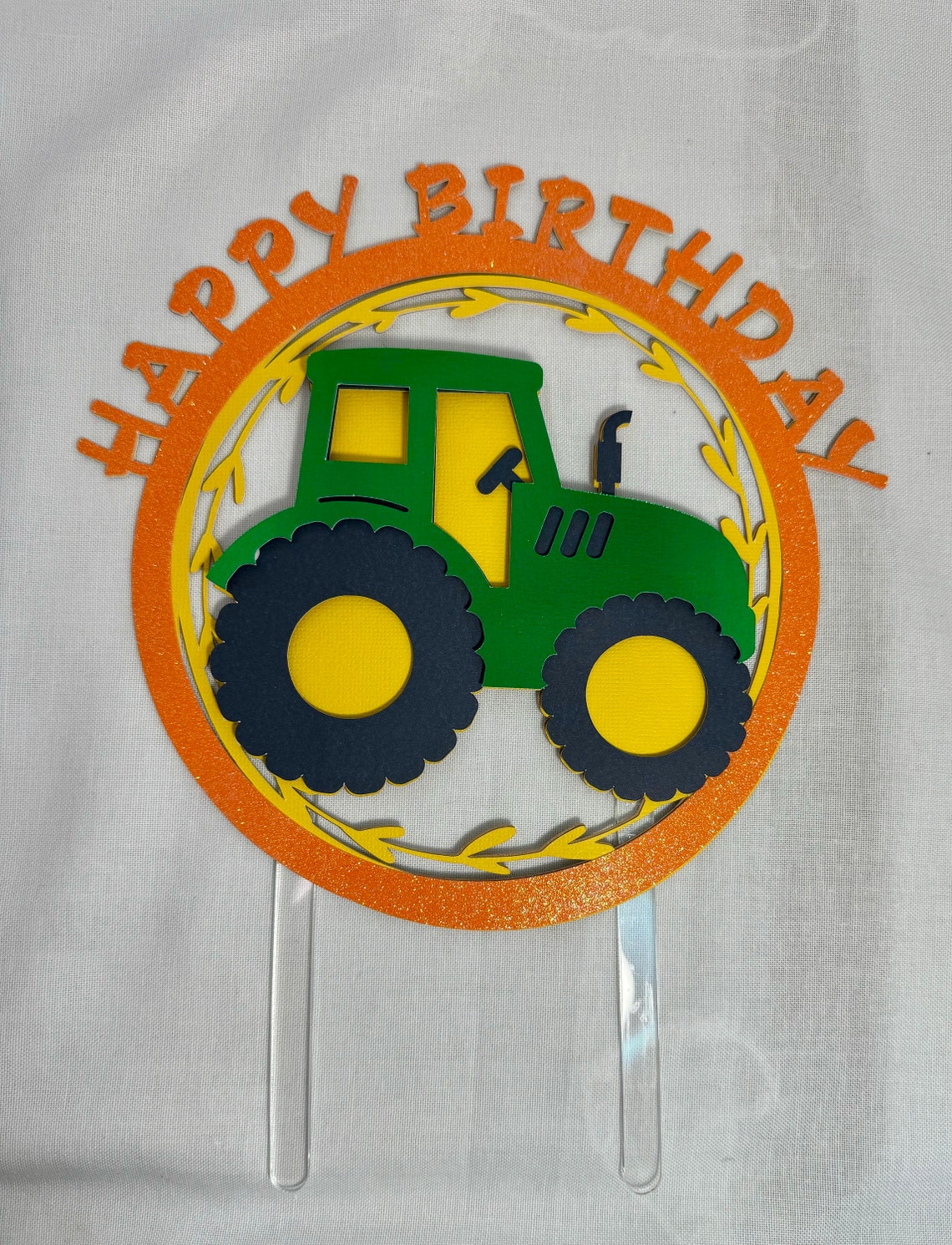 Tractor Birthday Cake Topper - Etsy