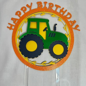 Tractor Birthday Cake Topper - Etsy